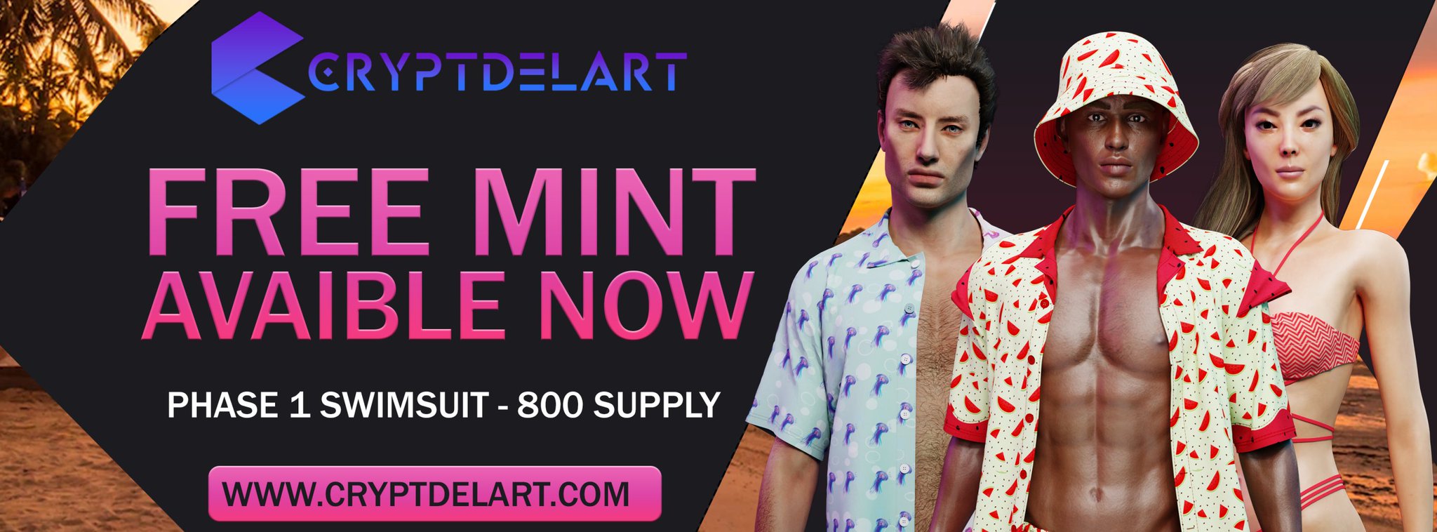 crypt del art FREE MINT- MINT IS LIVE on Twitter: "mint is live !!! https://t.co/hdO0dv3QVE ...