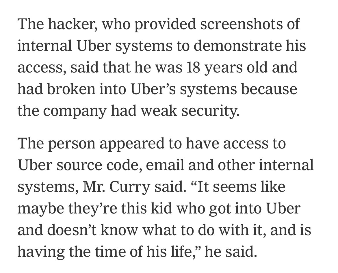 Kevin Roose on Twitter: "Update: a person claiming responsibility for the Uber hack tells the ...