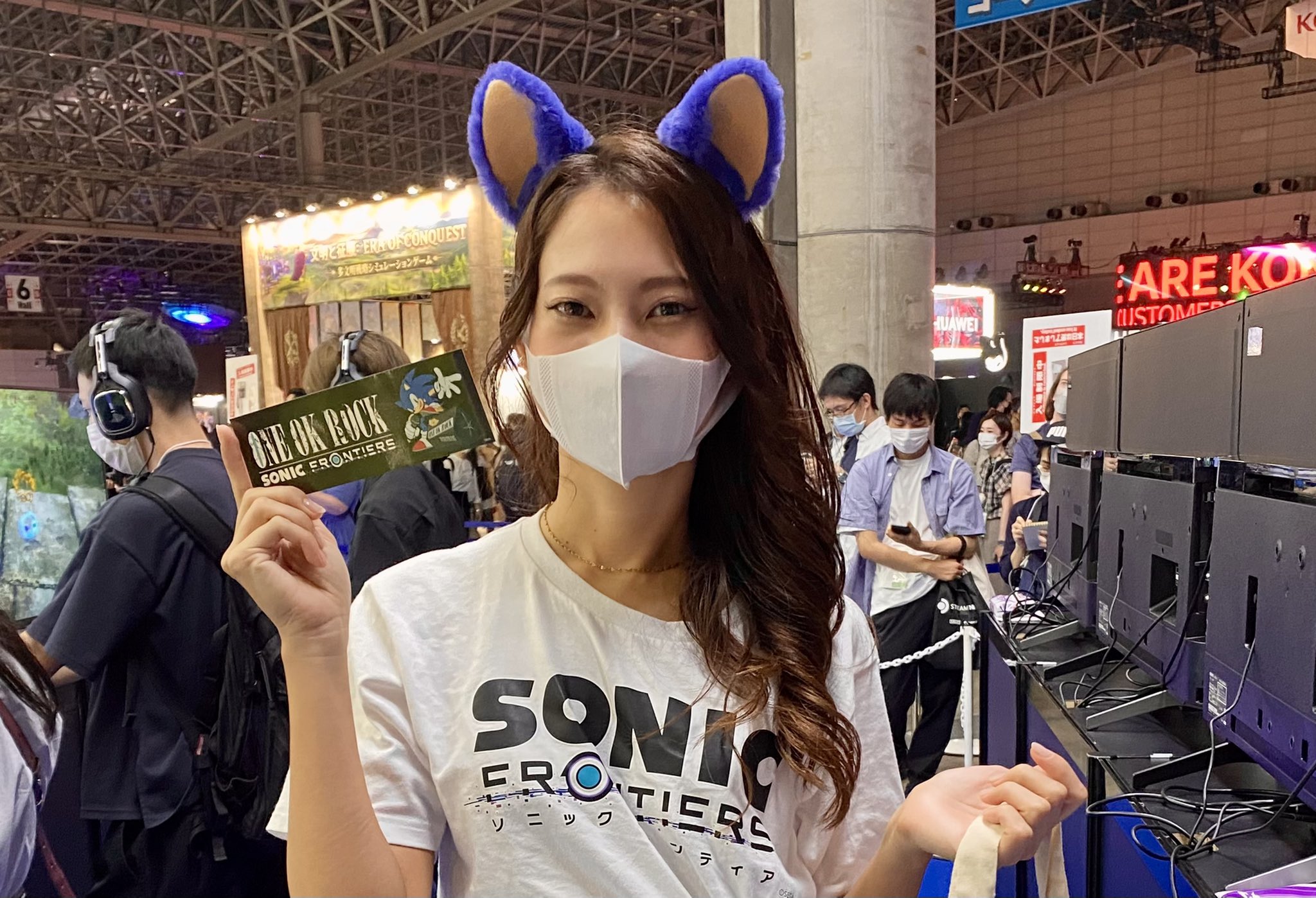 電ファミニコゲーマー on Twitter: "「ソニックフロンティア」ブースのコンパニオンさんは猫耳ならぬハリネズミ耳でお出迎え 電ファミTGS2022まとめ https://t.co ...