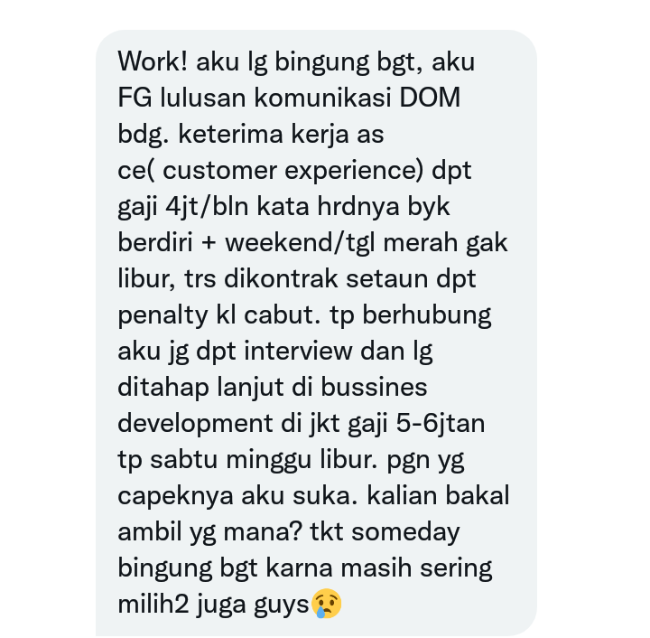 BACA RULES DI (bit.ly/worksfess) on Twitter: "Work! Help sendernim, thank you. Mi ni mal 8 kata ...