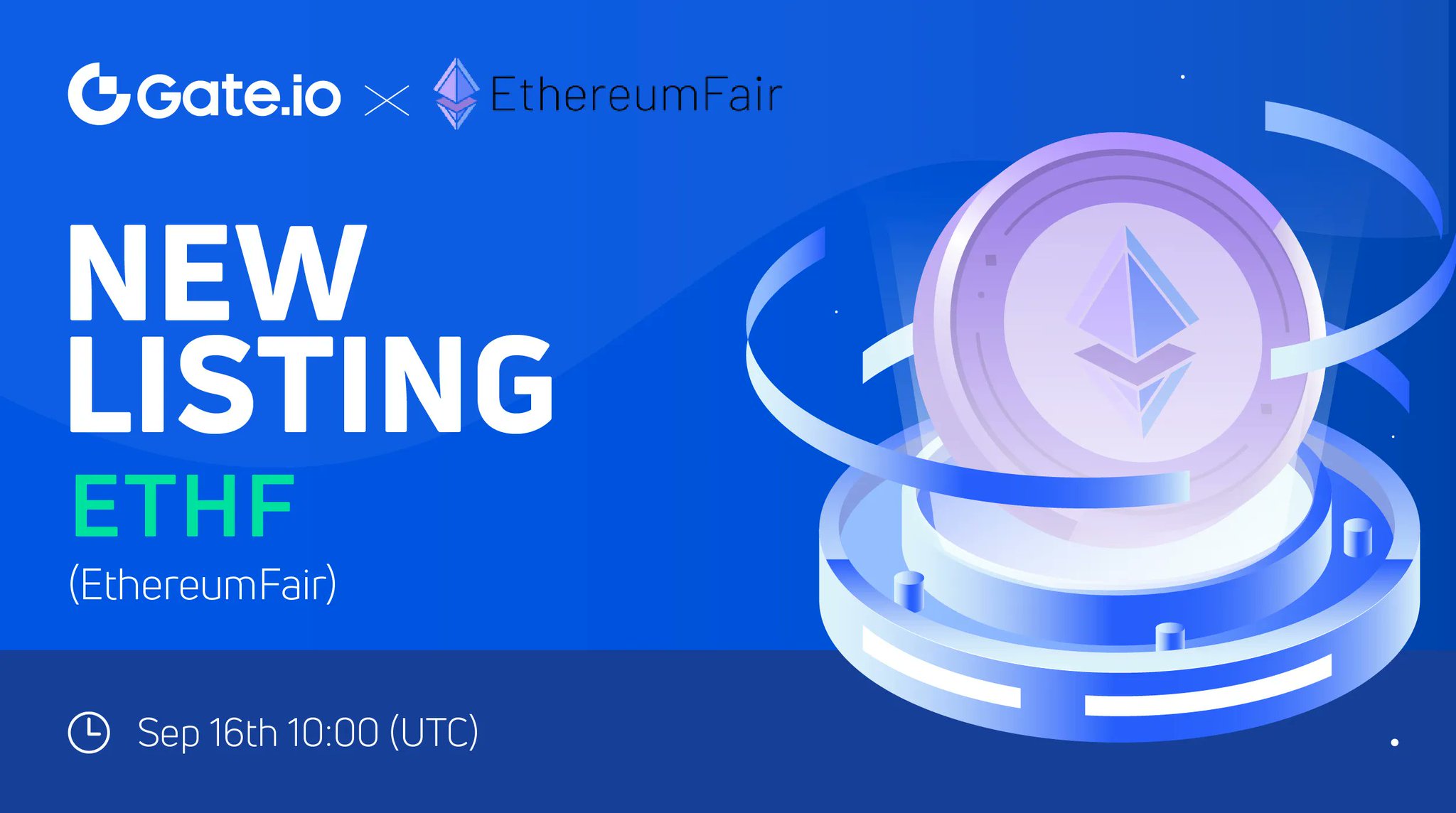 Gate.io on Twitter: "⚡️https://t.co/8kWqgEeplL New Listing: $ETHF @EthereumFair 🔹 Trading Pair ...
