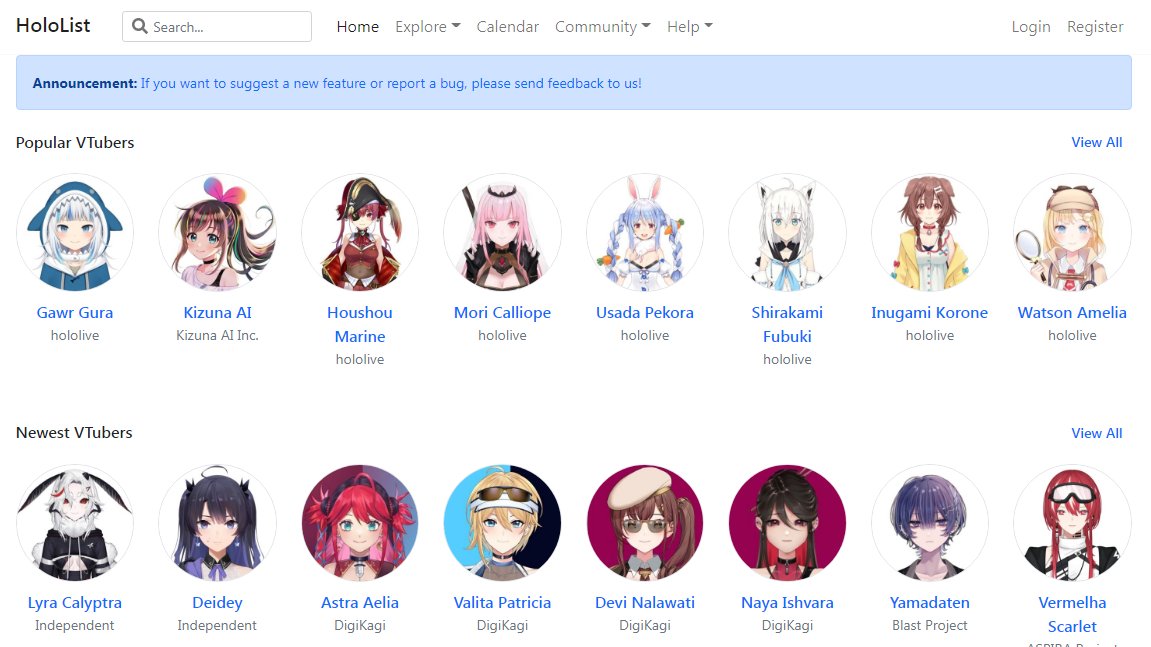 Valentino Ringo on Twitter: "Friendly reminder that @hxlxlist has SEA VTuber listed as well ...