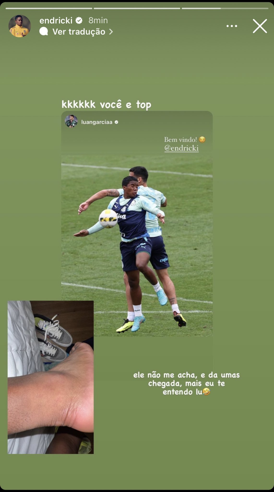 Palmeiras Online on Twitter: "Luan marcou Endrick de forma mais efusiva e postou. Endrick ...