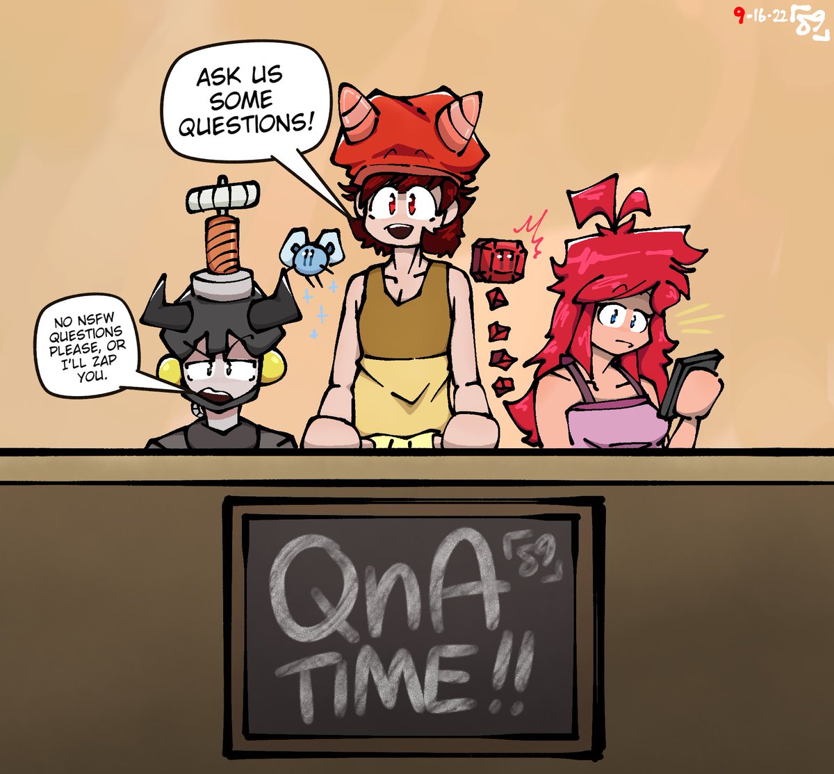 「QnA Time - Sept. 2022 *Ask some questio」|Varxen ｢δ⁹｣ 🔥の漫画