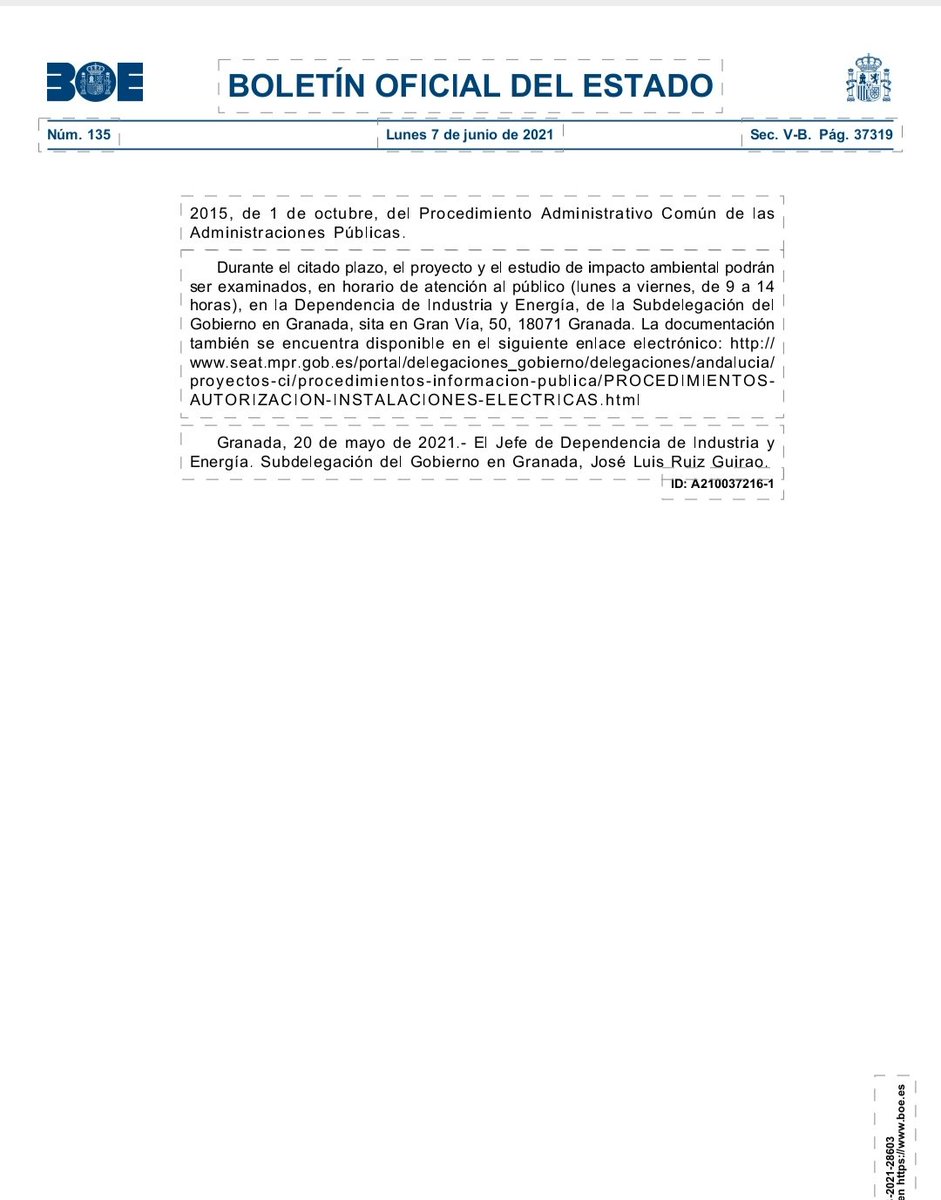 No Más Cemento en Sierra Nevada on Twitter: ".Todo se puede explicar cuando se lee el BOE donde ...