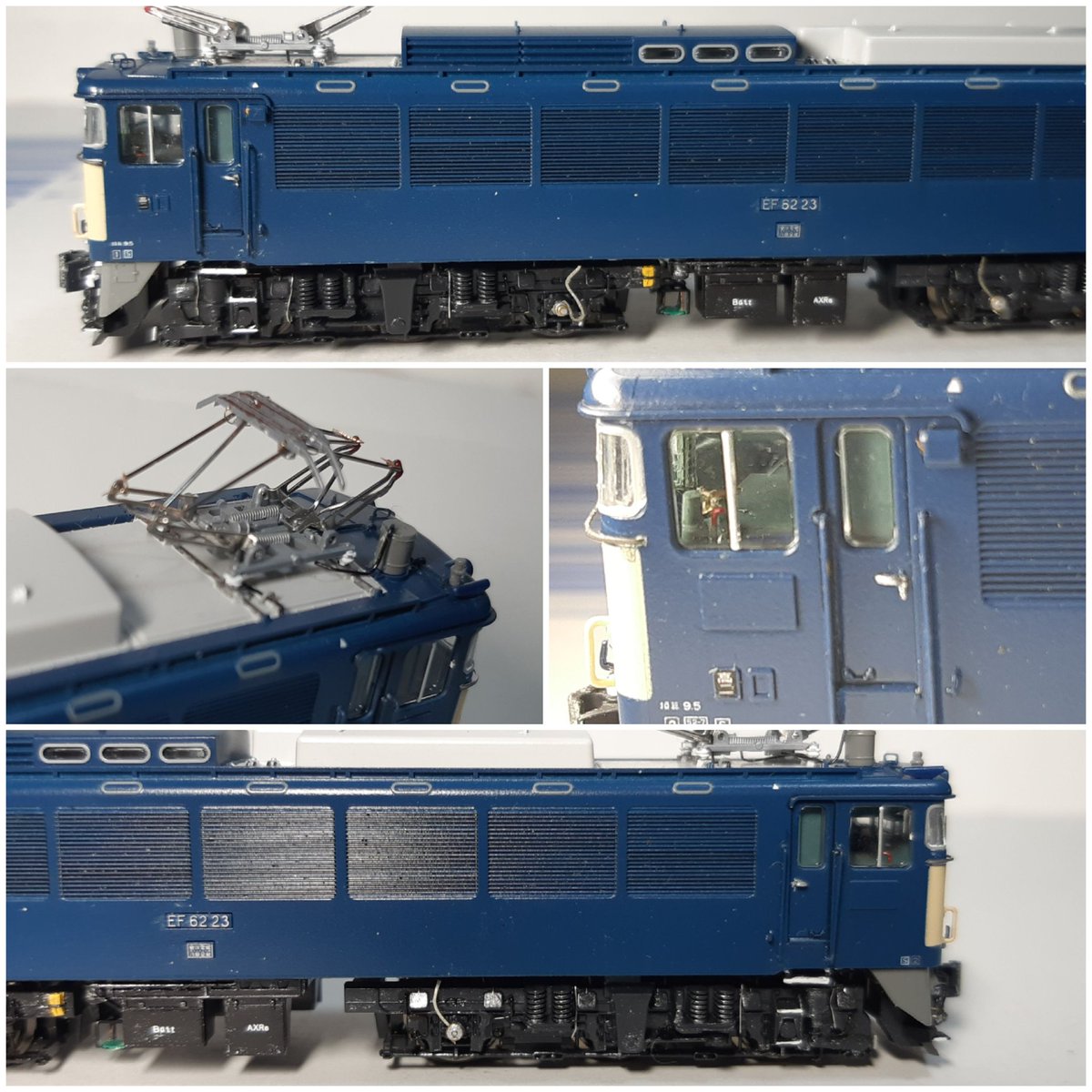 WIPE（ワイプ） on Twitter: "おはようございます☀️今日も62です Kato 3058-1 EF62 前期形をベースに精密加工し、23号機[高ニ]にしました 越前牽引の予備機と ...