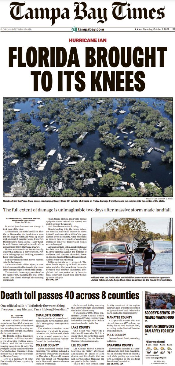 Chris Megerian On Twitter Rt Jakesherman Tampa Bay Times Front Page