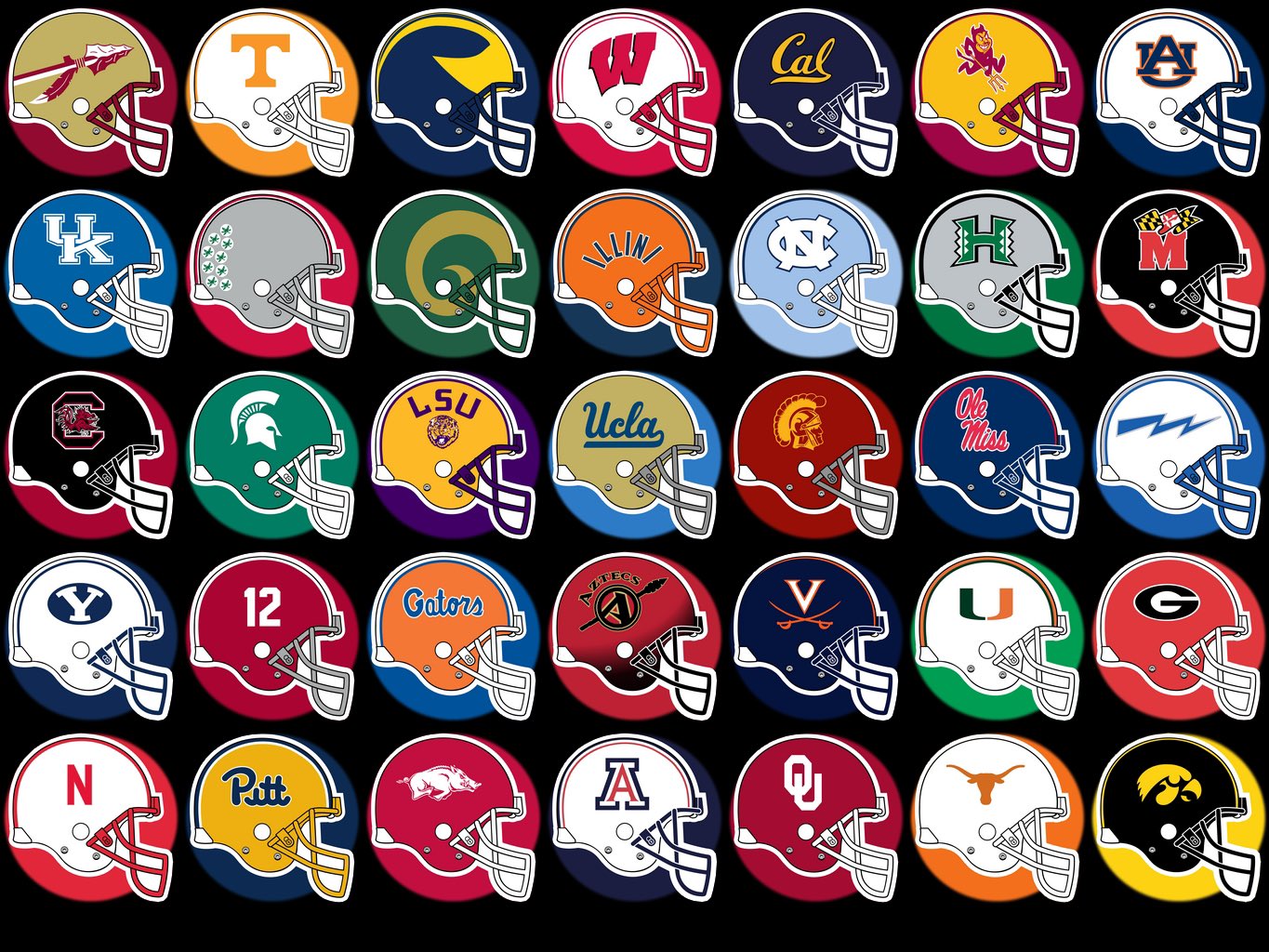College Football Coloring Pages Helmets