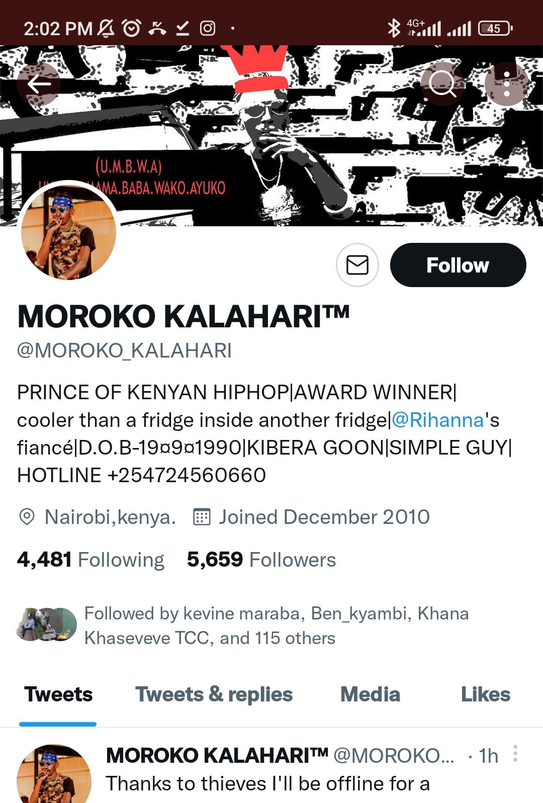 Lord Abraham Mutai on Twitter: "@MOROKO_KALAHARI Wewe mwenyewe unasema ni goon https://t.co ...