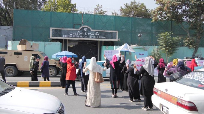 Afghanistan 24 7 On Twitter Protest Demonstration Outside The Iranian