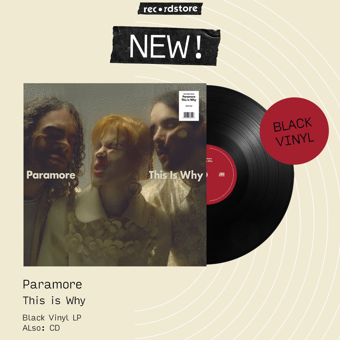 Recordstore.co.uk on Twitter: "NEW! Paramore - This Is Why: Black Vinyl LP After five long years ...