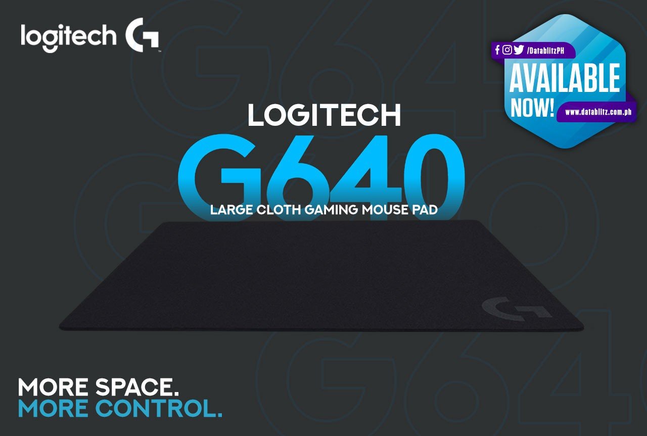 DataBlitz on Twitter: "EDGE-TO-EDGE DESIGN. Logitech G640 Large Cloth Gaming Mouse Pad will be ...