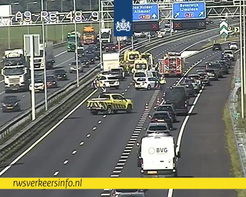 Rijkswaterstaat Verkeersinformatie on Twitter: " | Vanwege een ongeval op de #A9 bij knp. Velsen ...