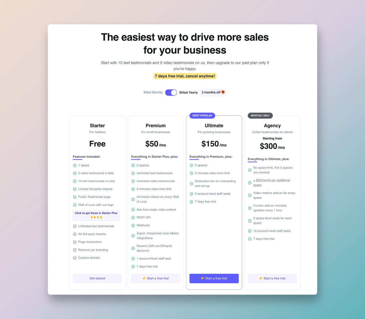 4 steps to make your pricing page better. Ultimate checklist. - Thread ...