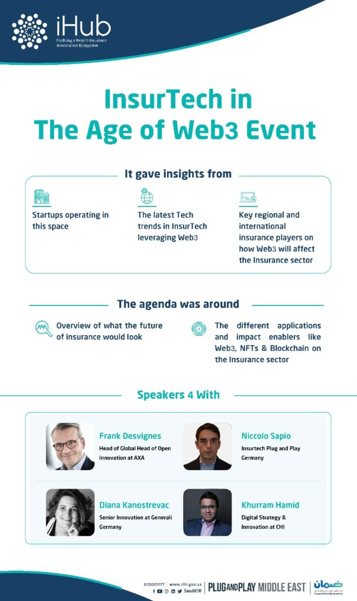 مجلس الضمان الصحي on Twitter: "#CHI and @PlugandPlayTC hosted the InsurTech in the Age of Web3 ...