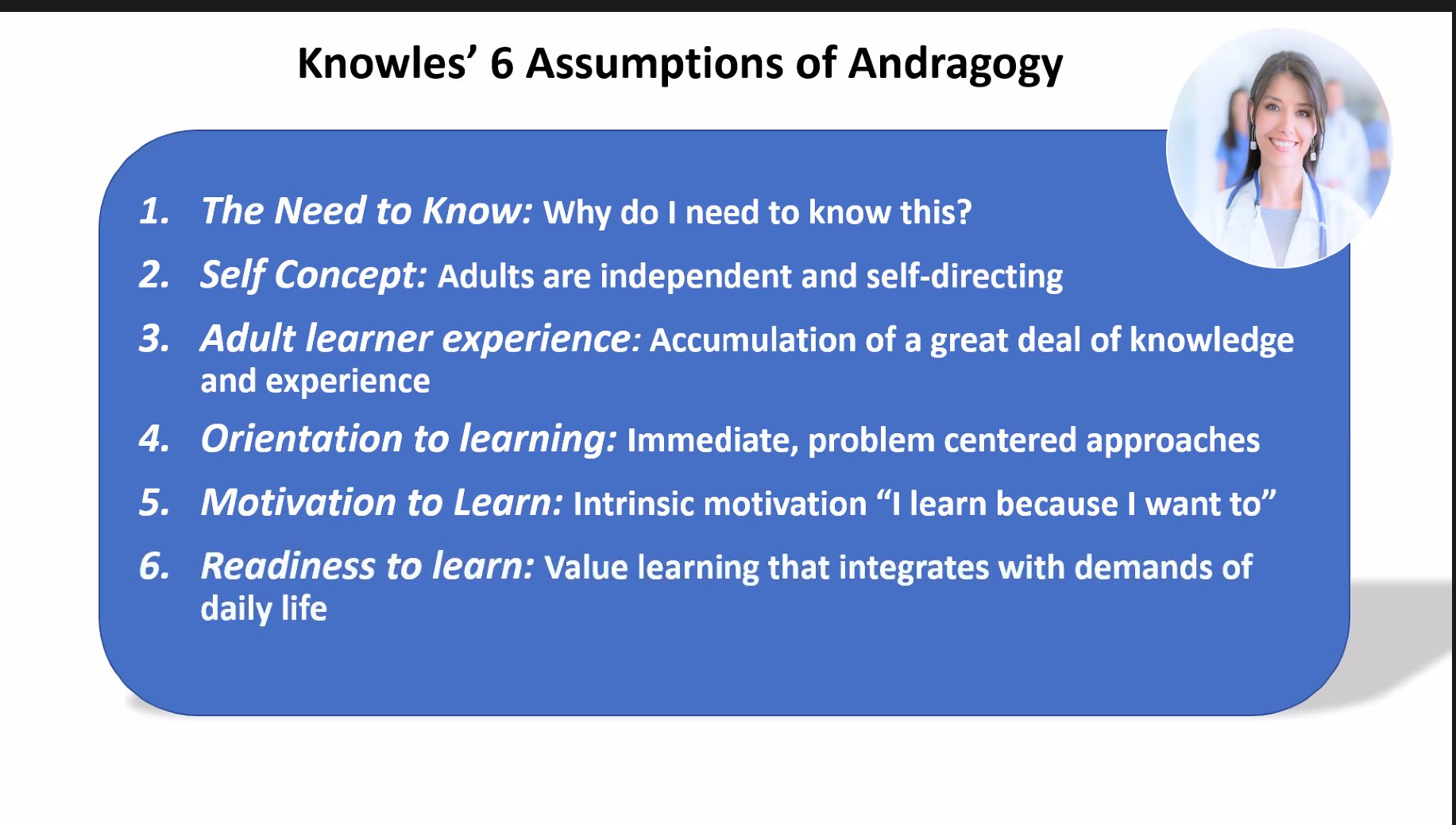 Knowles Adult Learning