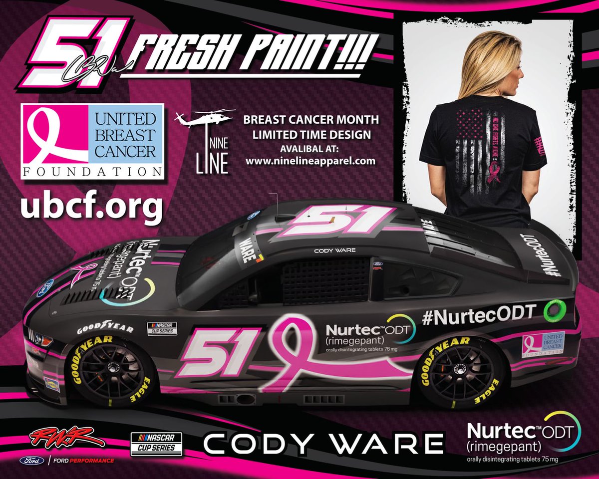 [RWR] Cody Ware will sport a Breast Cancer scheme for the entire month ...