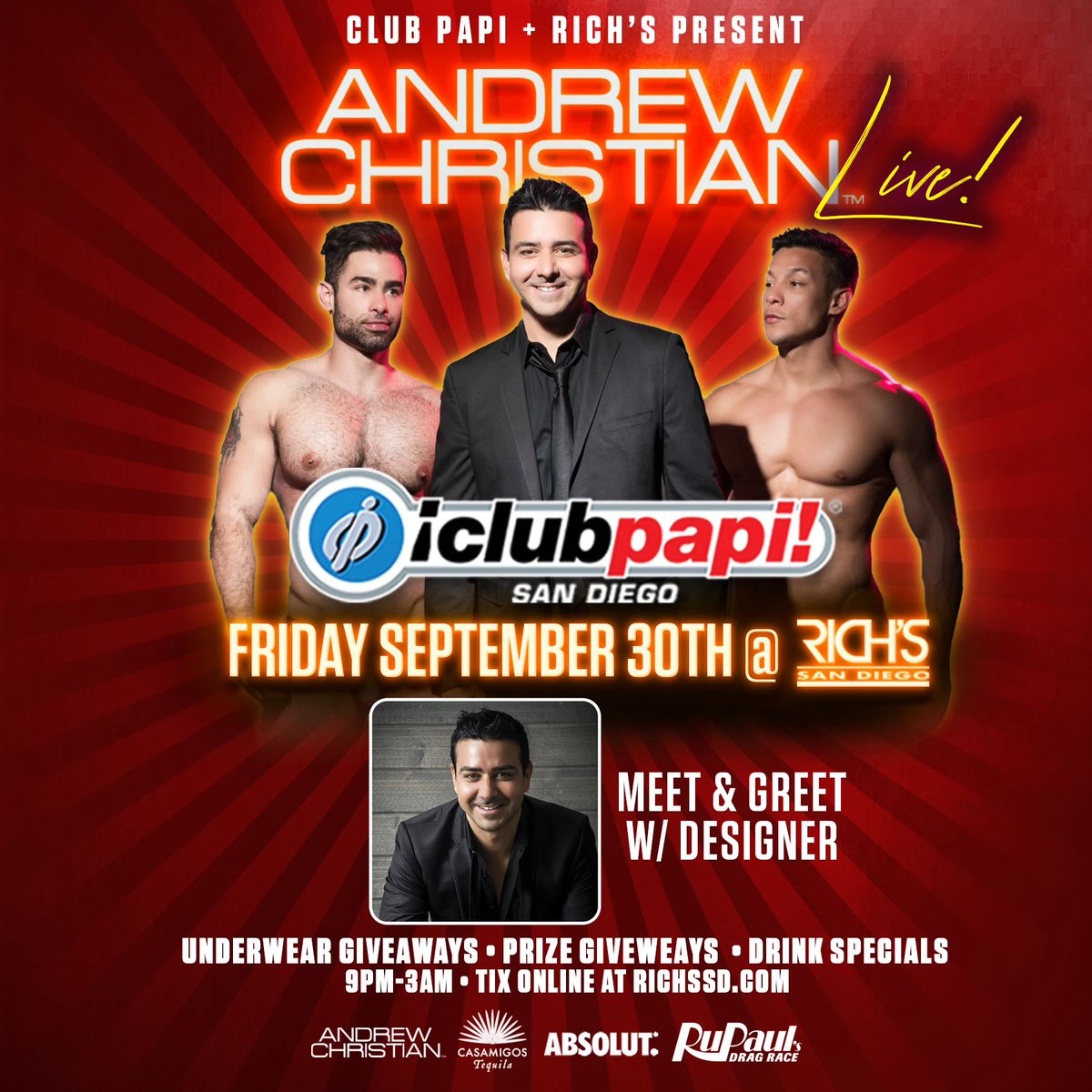 Andrew Christian Models On Rupaul