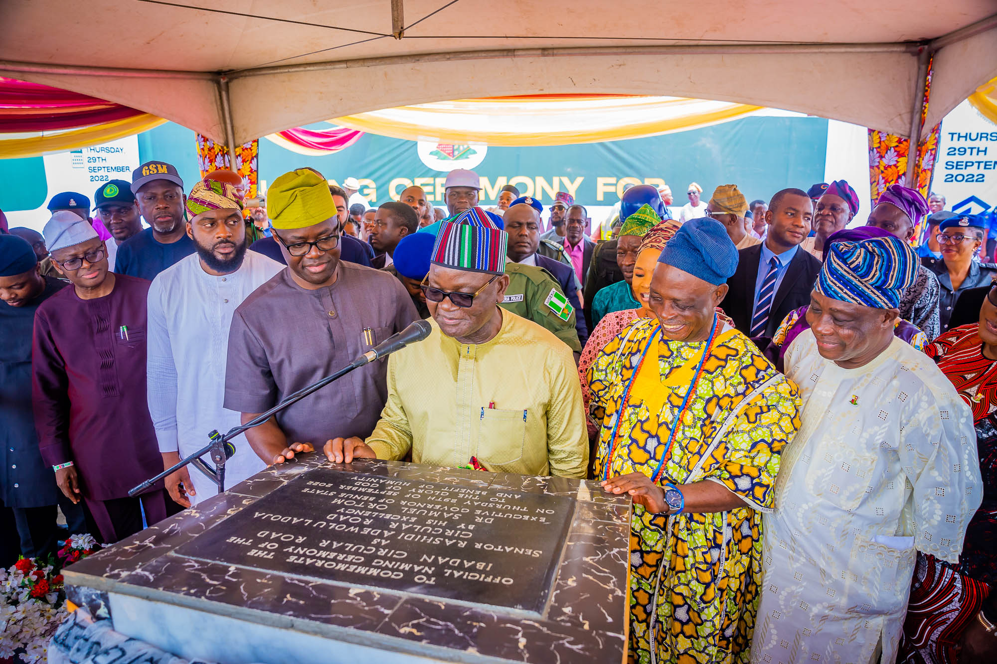 Seyi Makinde on Twitter: "Earlier today, we welcomed my brother, His Excellency, @GovSamuelOrtom ...