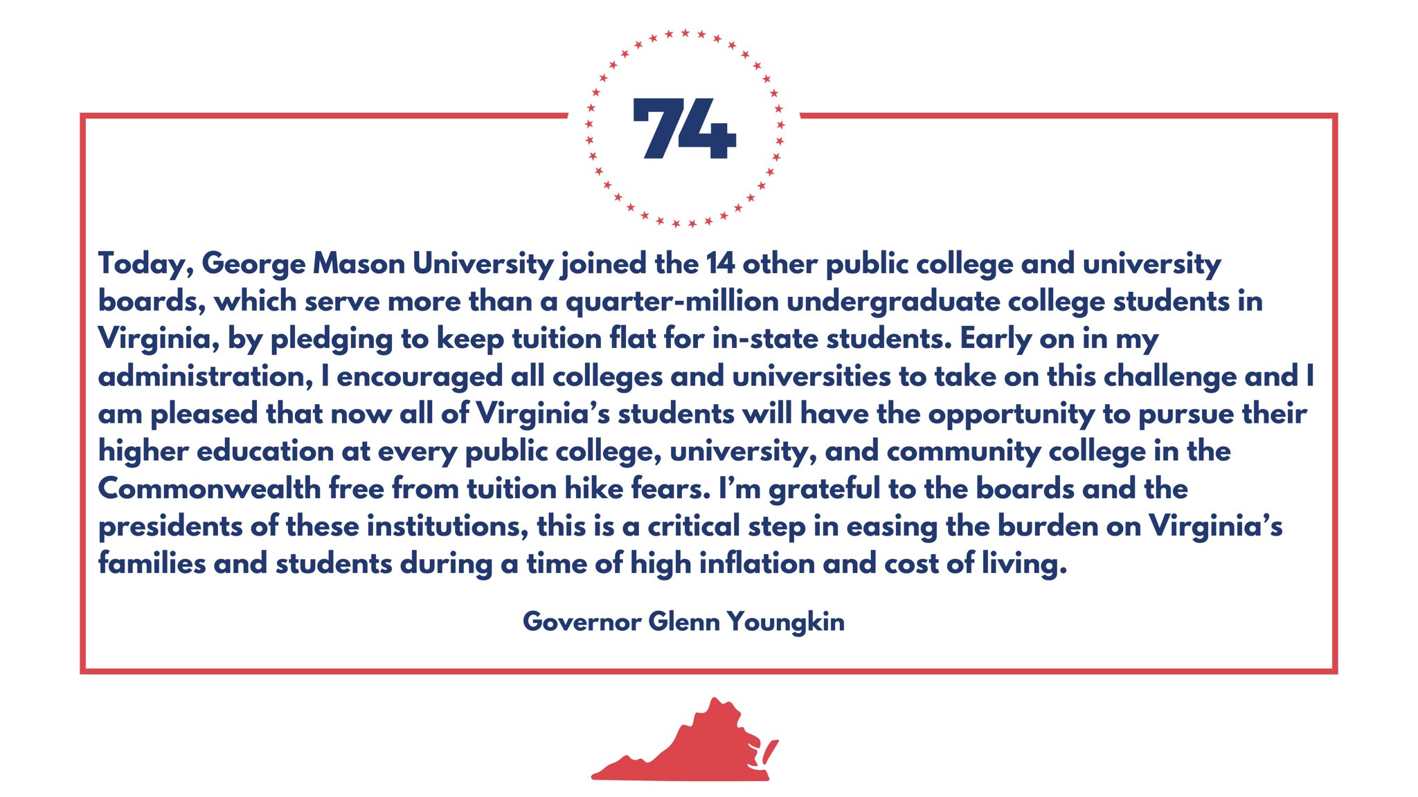 Governor Glenn Youngkin on Twitter: "My statement on George Mason University's decision to join ...