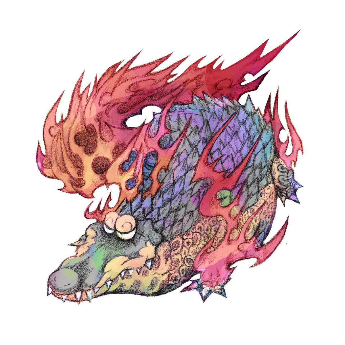 「HAPPY FIRE GATOR THURSDAY 」|Dalton Starkのイラスト