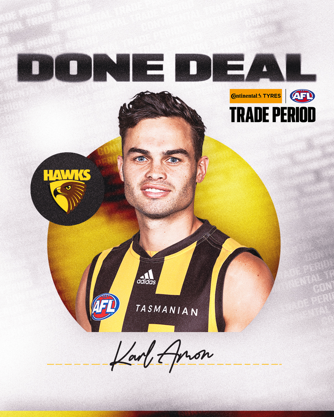 AFL on Twitter: "Free Agency is officially underway as Karl Amon becomes a Hawk 🟤🟡 Details ...