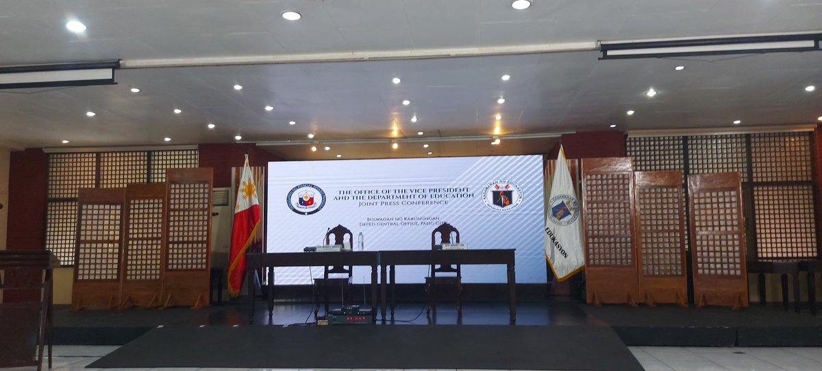 IN A FEW: DepEd_PH and OVP to hold joint presser here at the Bulwagan ...