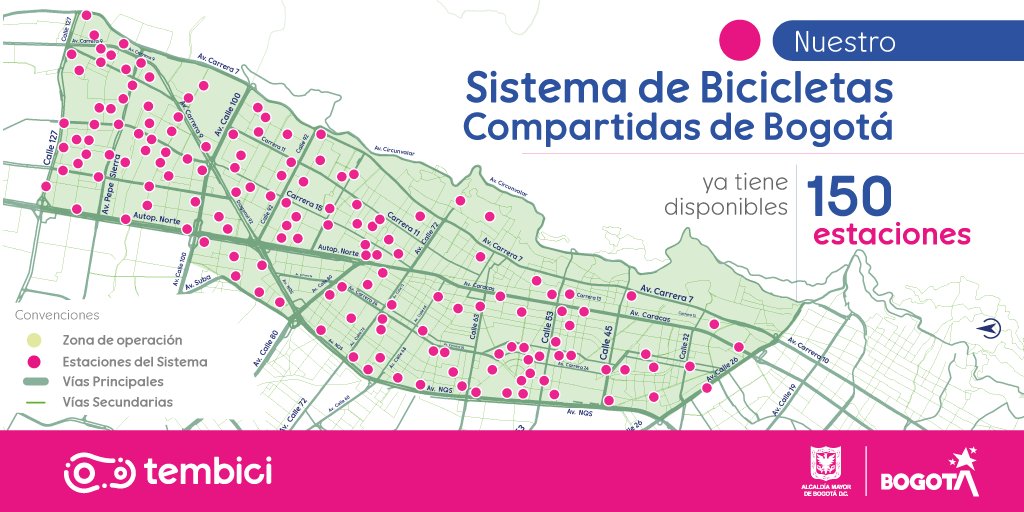 Movilidad Bogotá on Twitter: "¿Sabías que el Sistema de #BicisCompartidas ya cuenta con 150 ...
