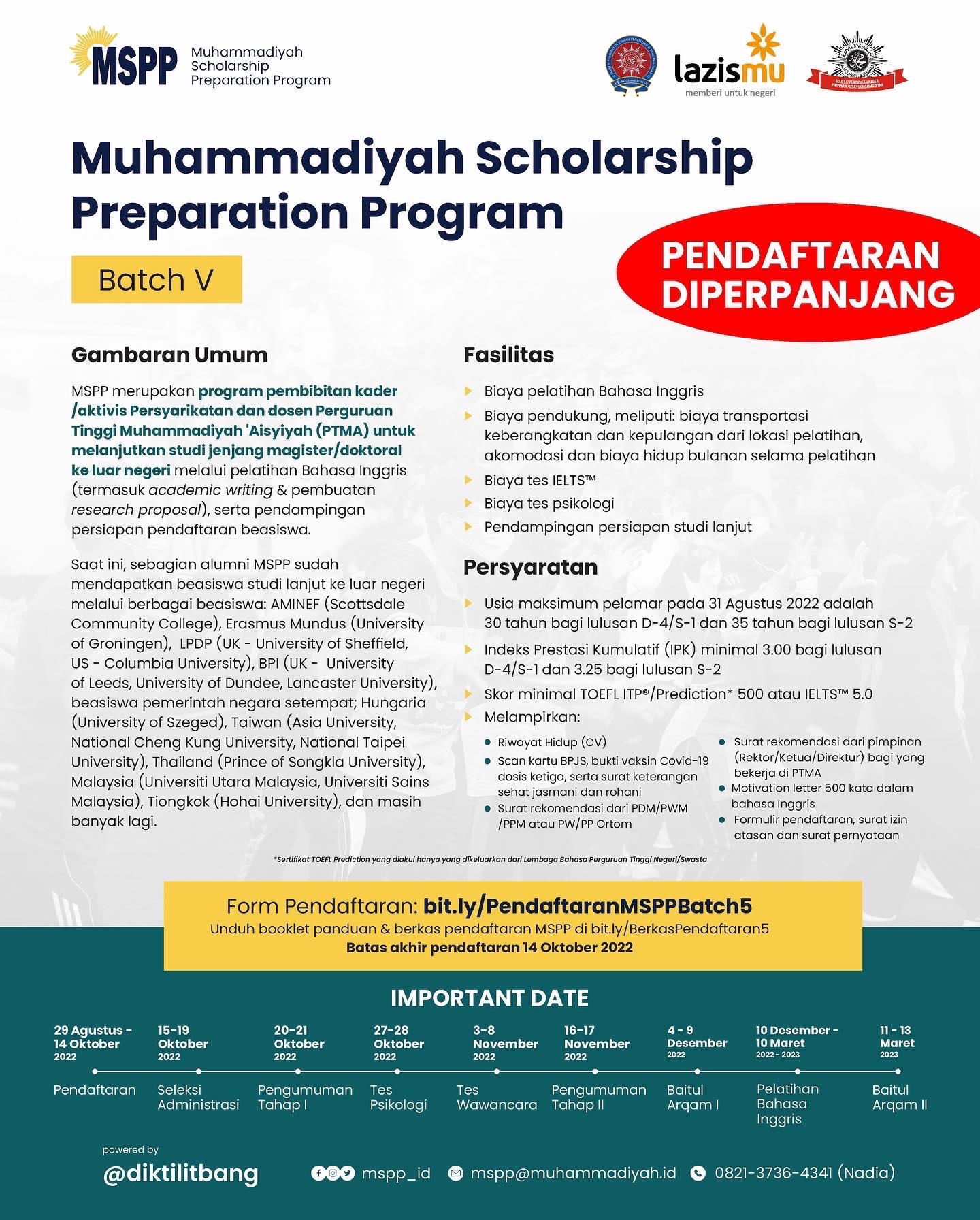 Muhammadiyah Scholarship Preparation Program on Twitter: Muhammadiyah Scholarship Preparation Program on Twitter: