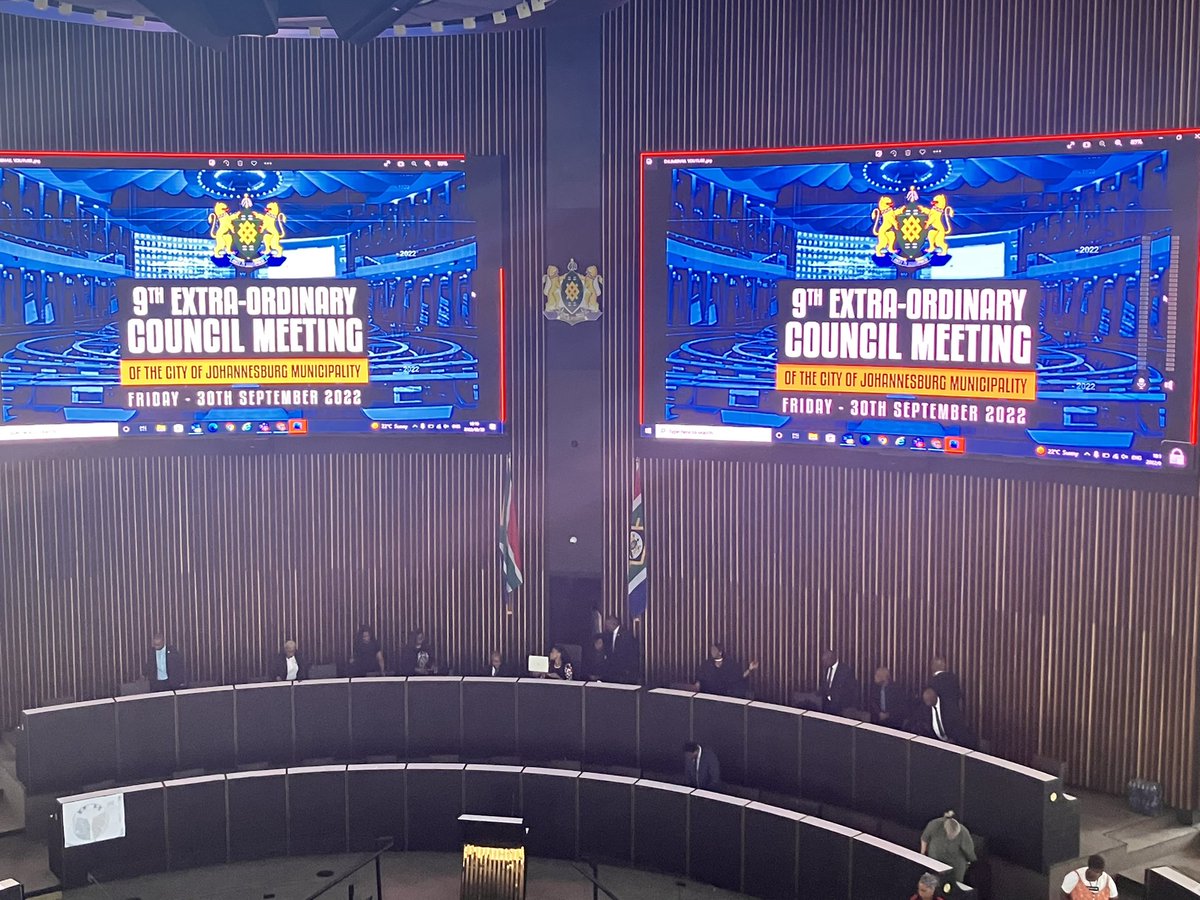 City of Joburg on Twitter: "9th Extra-Ordinary Council Meeting of the City of Johannesburg ...
