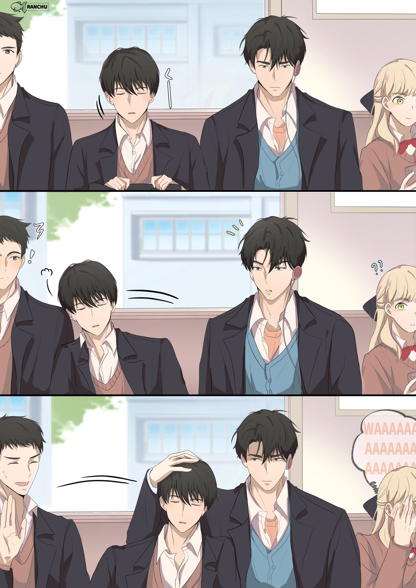 YUME 🌹『🐟Ranchu』 on Twitter: "[Joongdok Highschool AU] That one train ride home #ORV #joongdok ...