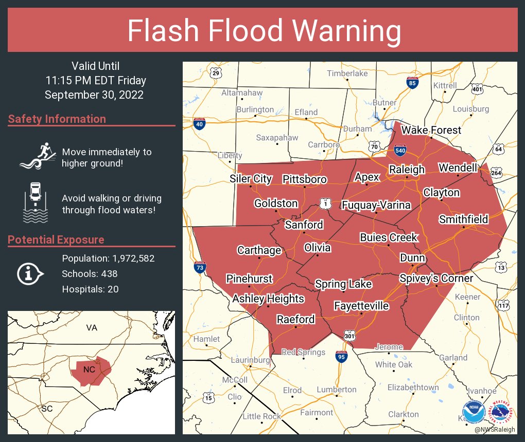 Nws Raleigh On Twitter Flash Flood Warning Including Raleigh Nc