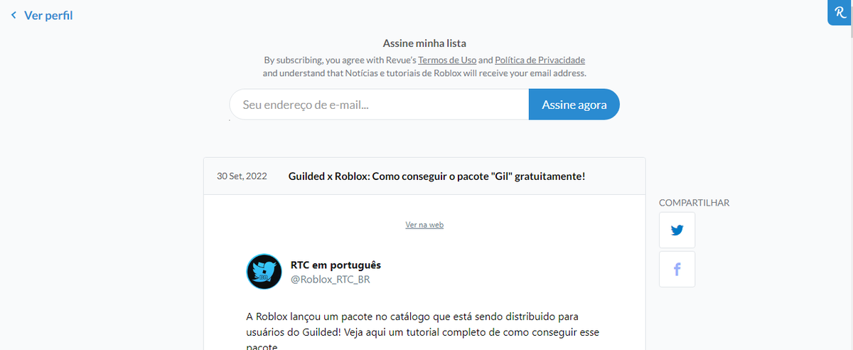 RTC em português on Twitter: "CASO QUEIRA, você pode inserir seu email no site para receber ...