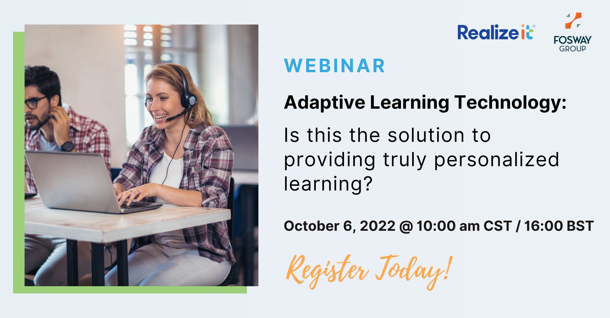 Realizeit on Twitter: "Join us next Wednesday, October 6th, to dig deeper into Adaptive Learning ...