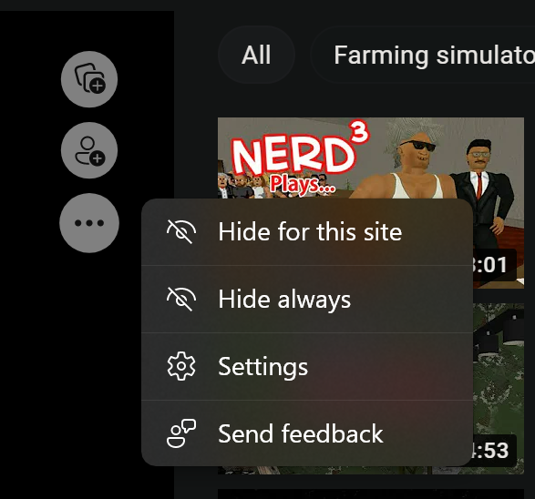 Xeno on Twitter: "Edge Canary now has a new Smart Explorer option for YouTube videos (likely ...