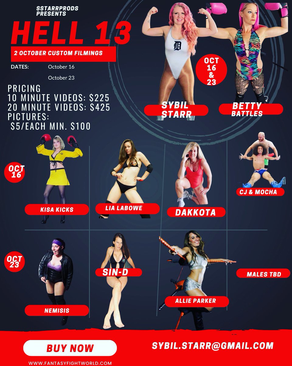Sybil Starr on Twitter: "Let us make your wrestle fantasies come true!! Sybil.starr@gmail.com"