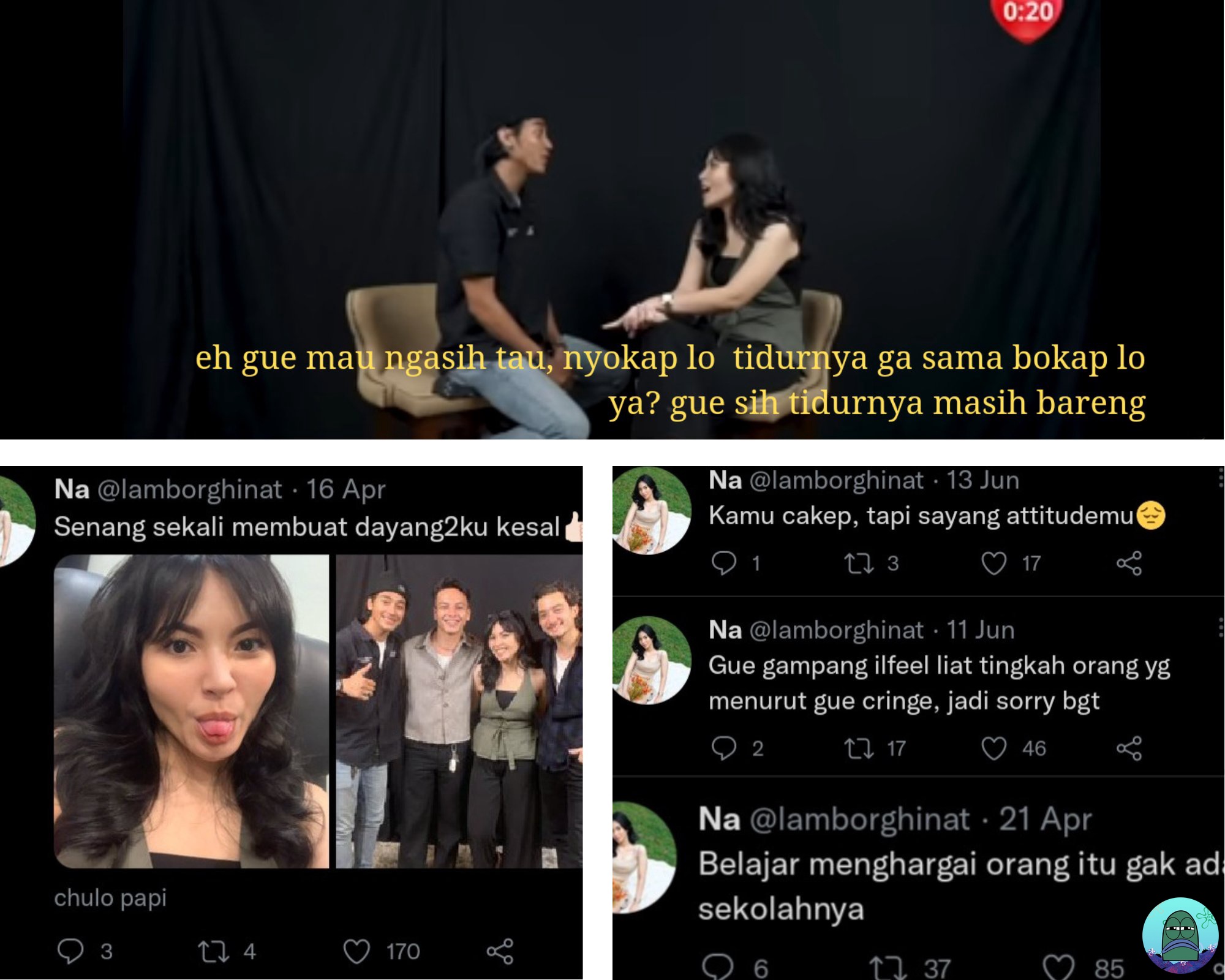 TanyarlㅡDilarang Rep LINK AFF‼ on Twitter: "💚 ni mba nya ga sadar apa gmna ya? tingkahnya bahkan ...