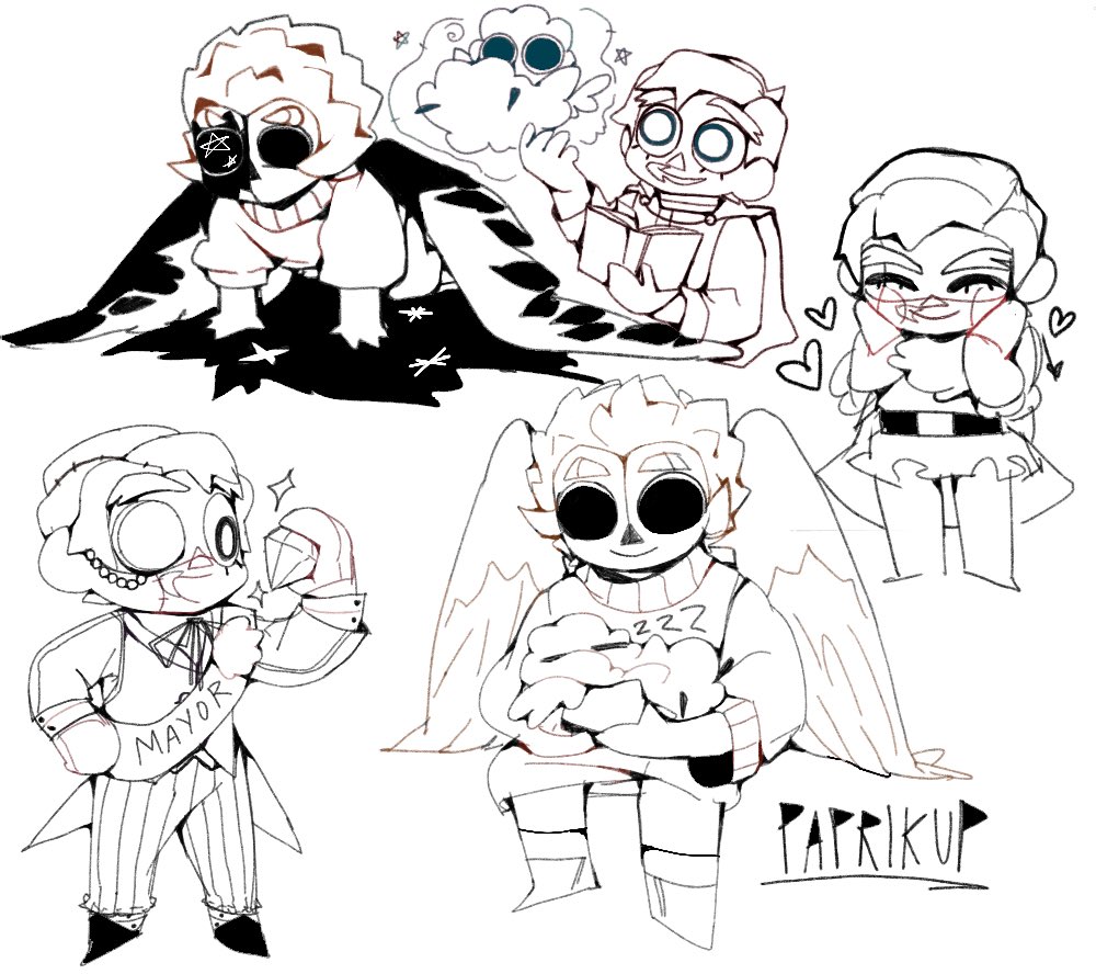 「Taking chibi comms in this style! $60 co」|Paprikup - CHECK PINNEDの漫画