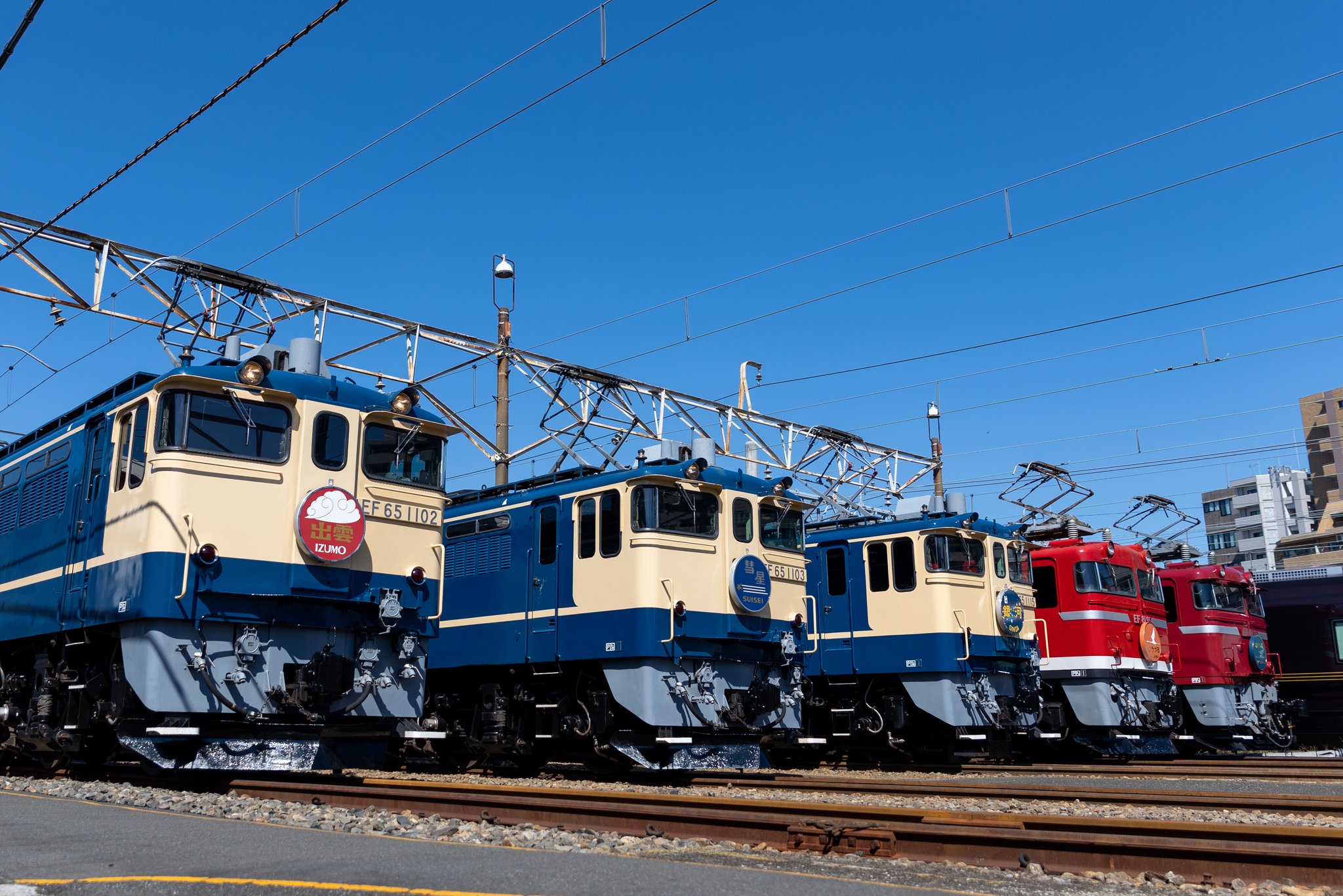 あおとく on Twitter: "2022/10/1 尾久車両センター(旧田端運転所検修)機関車撮影会 EF65 1102･1103･1115[尾] EF81 95･139[尾] 今回は ...