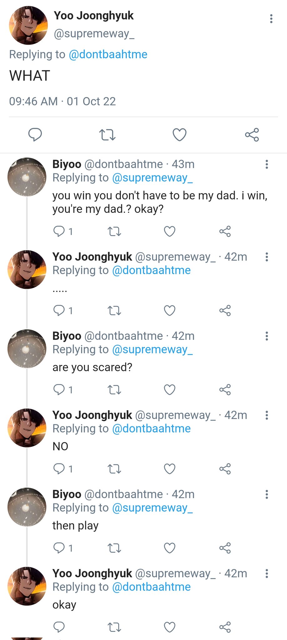 Kdj w/o stats and fourth wall!Azalea on Twitter: "#joongdok au where biyoo calls supreme king ...