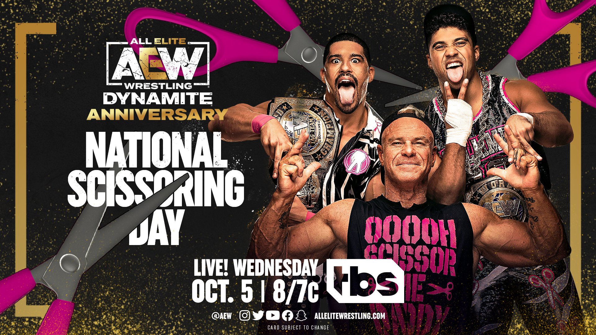 All Elite Wrestling on Twitter: "It's National Scissoring Day THIS WEDNESDAY! Join #AEW World ...