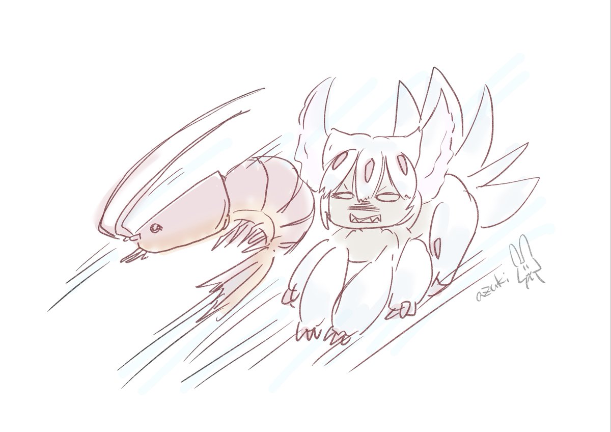 「エビとファプタ Shrimp and Fapta #エビの日 #メイドインアビス」|うらべあづきのイラスト