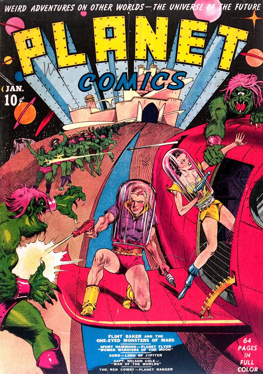 Cory Doctorow on Twitter: "Planet Comics #1 (1940), cover by Will Eisner and Lou Fine https ...