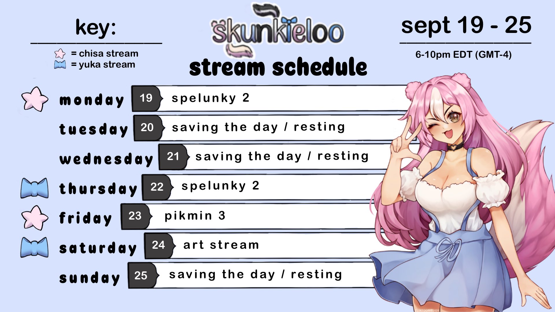 TW Pornstars - Skunkie (Looloo🤍). Twitter. Stream schedule for September 19th-25th!!. 3:54 PM ...