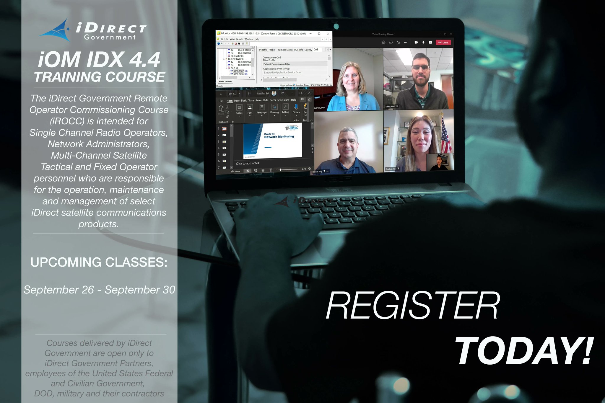 iDirect Government on Twitter: "Upcoming September iOM classes are open for registration! Learn ...