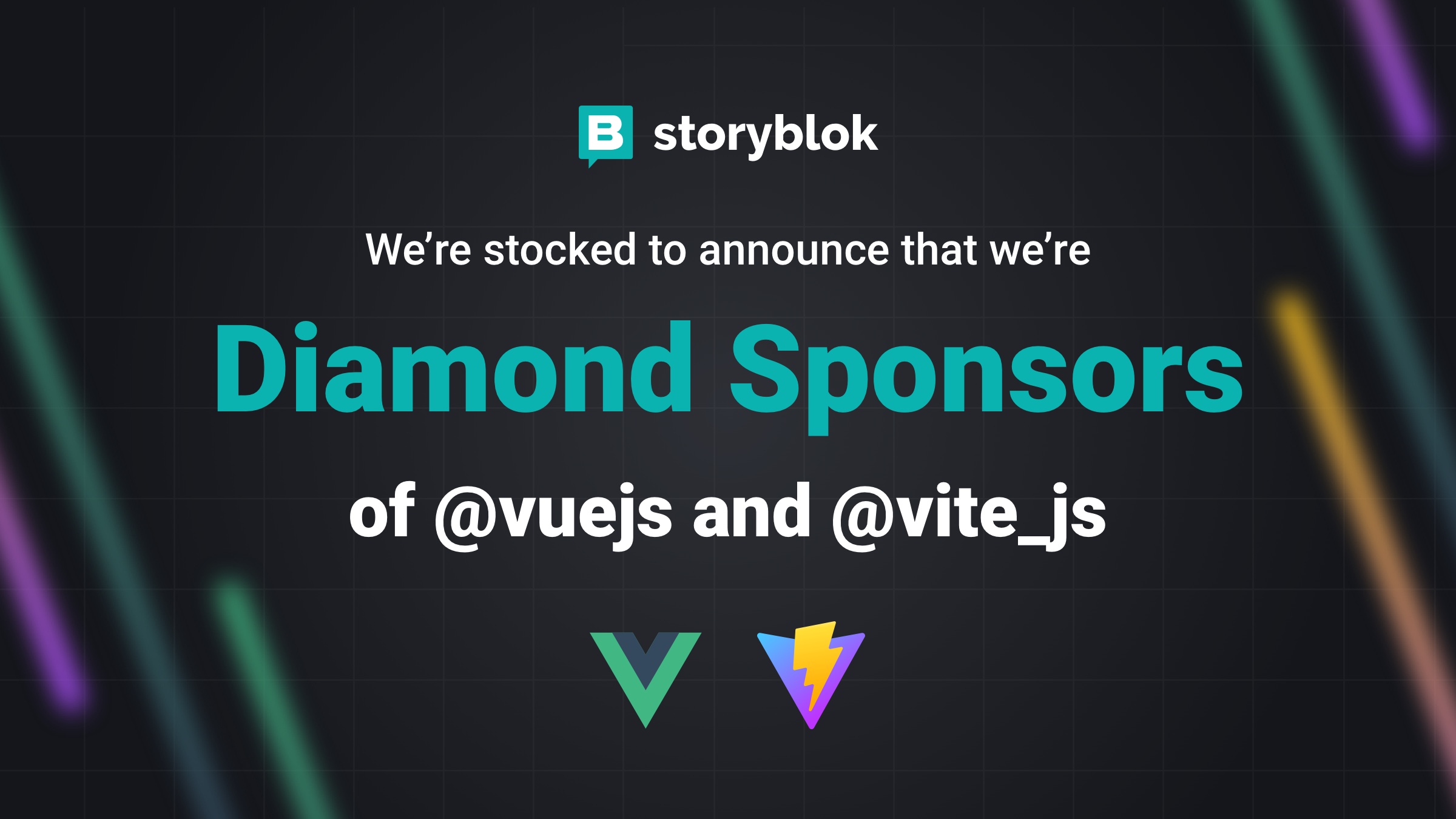 Storyblok on Twitter: "🚀 We’re stocked to announce that we’re Diamond sponsors of @vuejs and ...