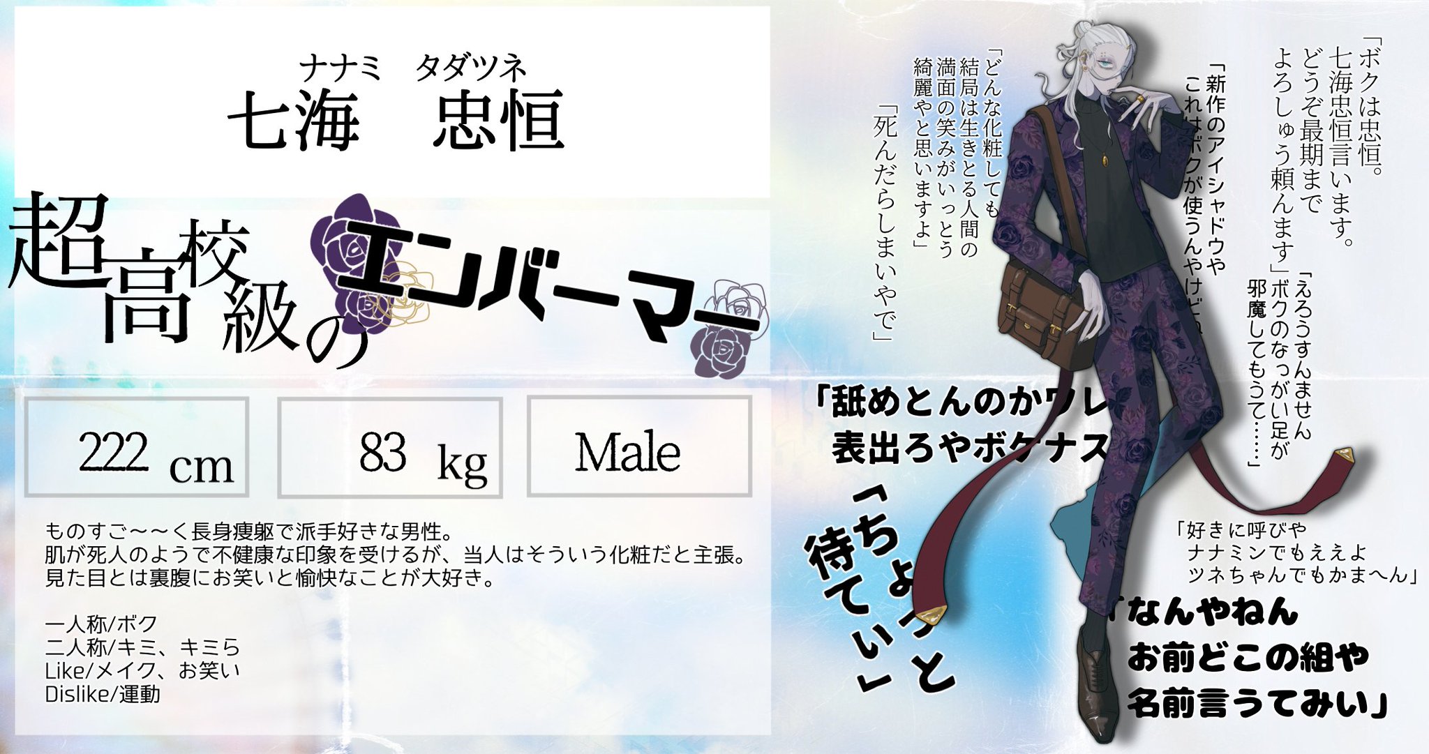 Orironpa Creepy【12/17 21:30~ 3章裁判】 on Twitter: "ẅ...No.18/七海 忠恒 https://t.co/mIg345SoDC" / Twitter