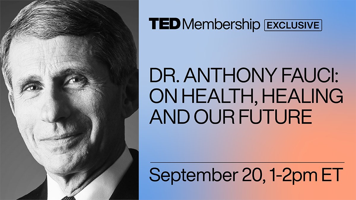 TED Talks on Twitter: "When is the pandemic over? Join Dr. Anthony ...