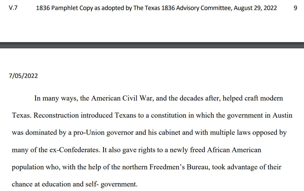 Last month @GovAbbott's "1836 Project" committee, created "to promote ...