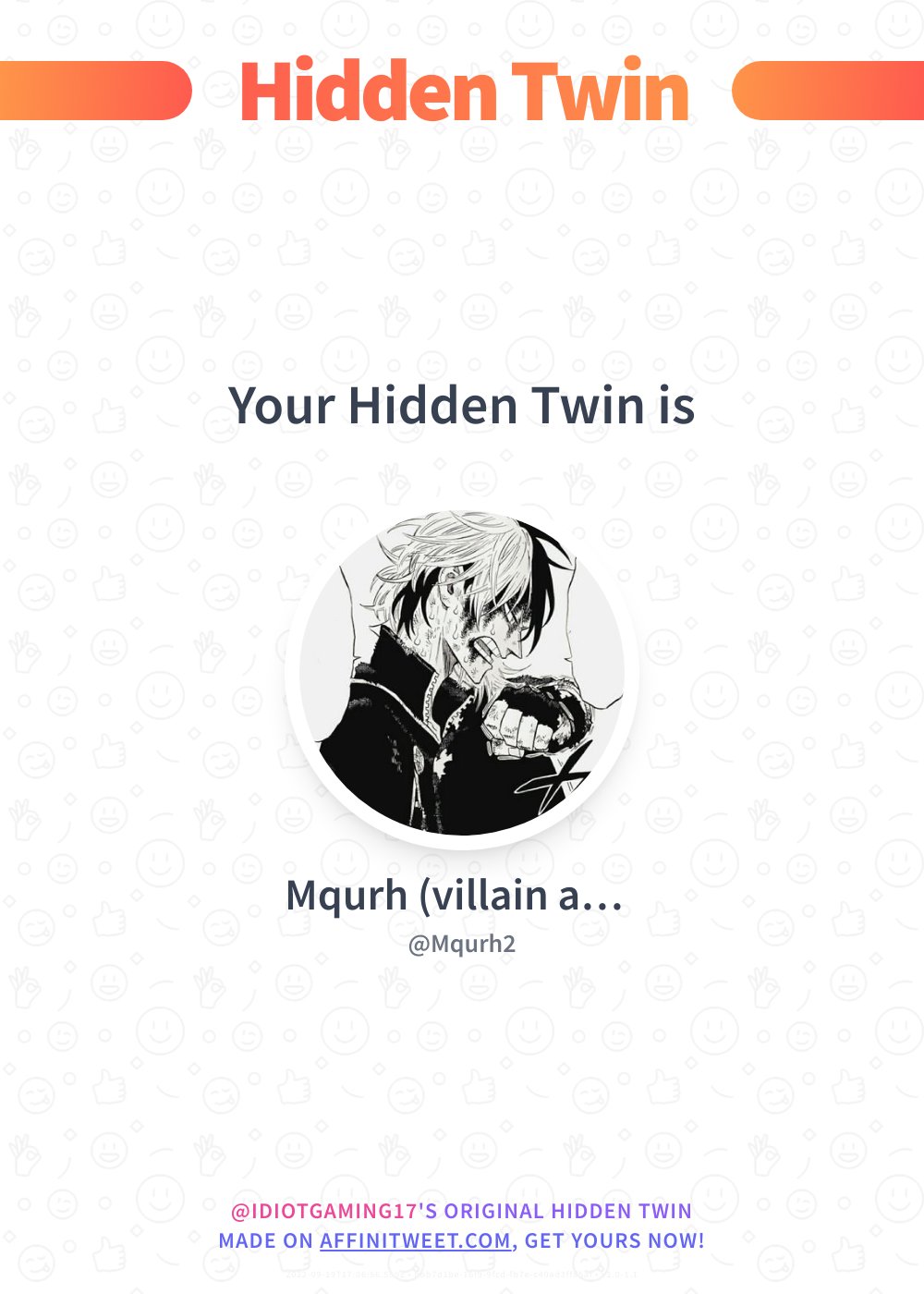 ice on Twitter: " Hidden Twin Mqurh2 is my hidden twin 😱 Find out who is yours! ️ https://t.co ...